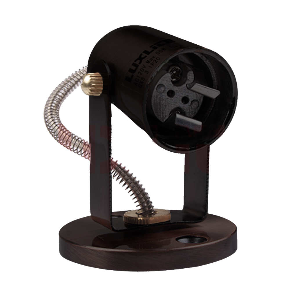 [LA435] LAMPARA 1 SPOT HALOGENO 50W 120V NEGRA LUXLITE | CELASA