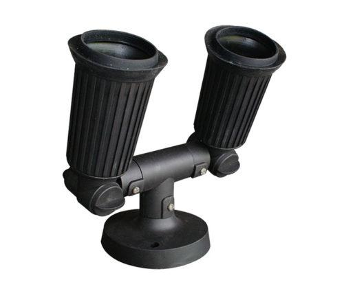 [BAS87] BASE PARA REFLECTOR DE INTEMPERIE C/2 SOCKETS NEGRA LUXLITE ...