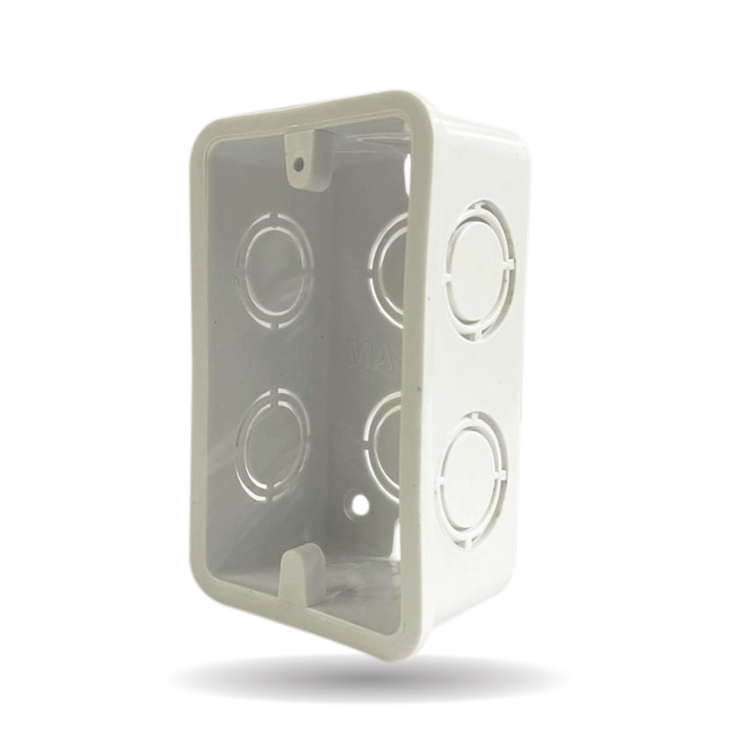 [CAR30] CAJA RECTANGULAR PLASTICA 1/2 PULG.X3/4 PULG. BLANCA | CELASA